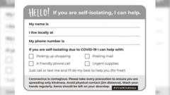 Coronavirus: Postcard bid to help self-isolating neighbours - BBC News