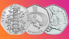 Rare coins: The Royal Mint has put out a list of the 50p designs with ...