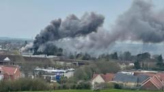 Saffron Walden fire in Shire Hill is battled by six crews - BBC News