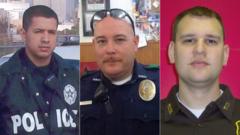 US police react to shootings: 'We are not punching bags' - BBC News