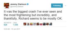 Ex-Top Gear host Richard Hammond injured in Swiss crash - BBC News