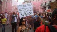 London protests: Thousands march through capital in day of protest ...