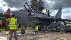Lightning fighter jet on display after 'exciting' restoration - BBC News