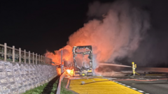 M6 road closure: Drivers warned of delays after lorry fire - BBC News