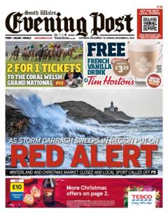 Wales' papers: 'Red alert' as Storm Darragh arrives - BBC News