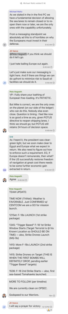 Read messages Trump officials exchanged on leaked Signal thread - BBC News