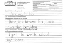 Handless seven-year-old girl wins US handwriting contest - BBC News