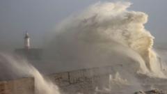 Storm Henk: Flood warnings and travel disruption in UK - BBC Newsround