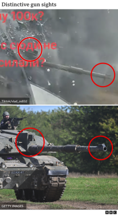 British Challenger 2 tank hit in Ukraine - BBC News