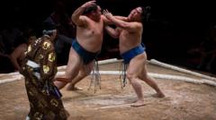 Sumo in London: Grand Tournament off to a sensational start - BBC Sport