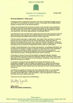Halifax MP Holly Lynch steps down - BBC News