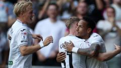 Swansea City 3-1 Crawley Town: Swansea too strong for 10-man Reds in ...
