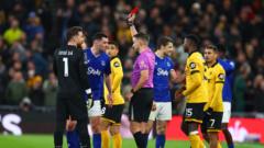 Everton 1-1 Wolves: Hosts have two players sent off in draw - BBC Sport