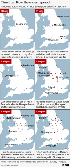 Why are there riots in the UK and where are they taking place? - BBC News