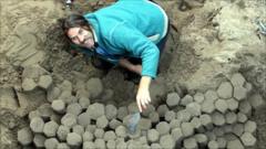 Sand angels world record bid held on Weston-super-Mare beach - BBC News