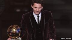 Barcelona's Lionel Messi awarded his third Ballon d'Or - BBC Sport