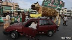 Nawaz Sharif party tiger 'alive and well' - BBC News