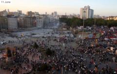 Turkey protests: Uneasy calm in Istanbul's Taksim Square - BBC News