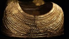 Mold Gold Cape on display at Wrexham Museum - BBC News