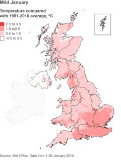 January's weather in numbers - BBC News