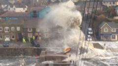 Pictures: Cornwall under siege from storm - BBC News