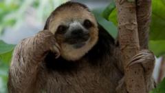How sloths breathe upside down explained by scientists - BBC News