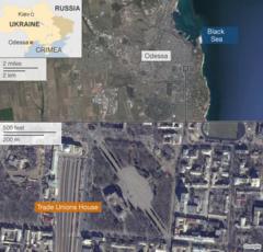 Ukraine crisis: Dozens killed in Odessa fire amid clashes - BBC News