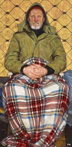 Homeless man painting wins BP Portrait Award - BBC News
