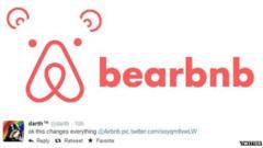 Airbnb's new logo faces social media backlash - BBC News
