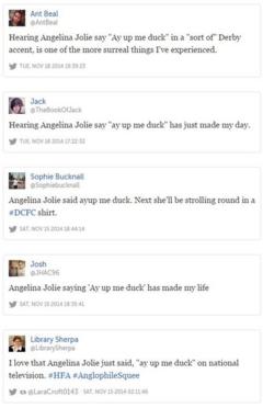 Angelina Jolie baffles Hollywood with 'ay up me duck' - BBC News