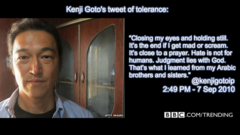 Tweeters spread Kenji Goto peace message - BBC News