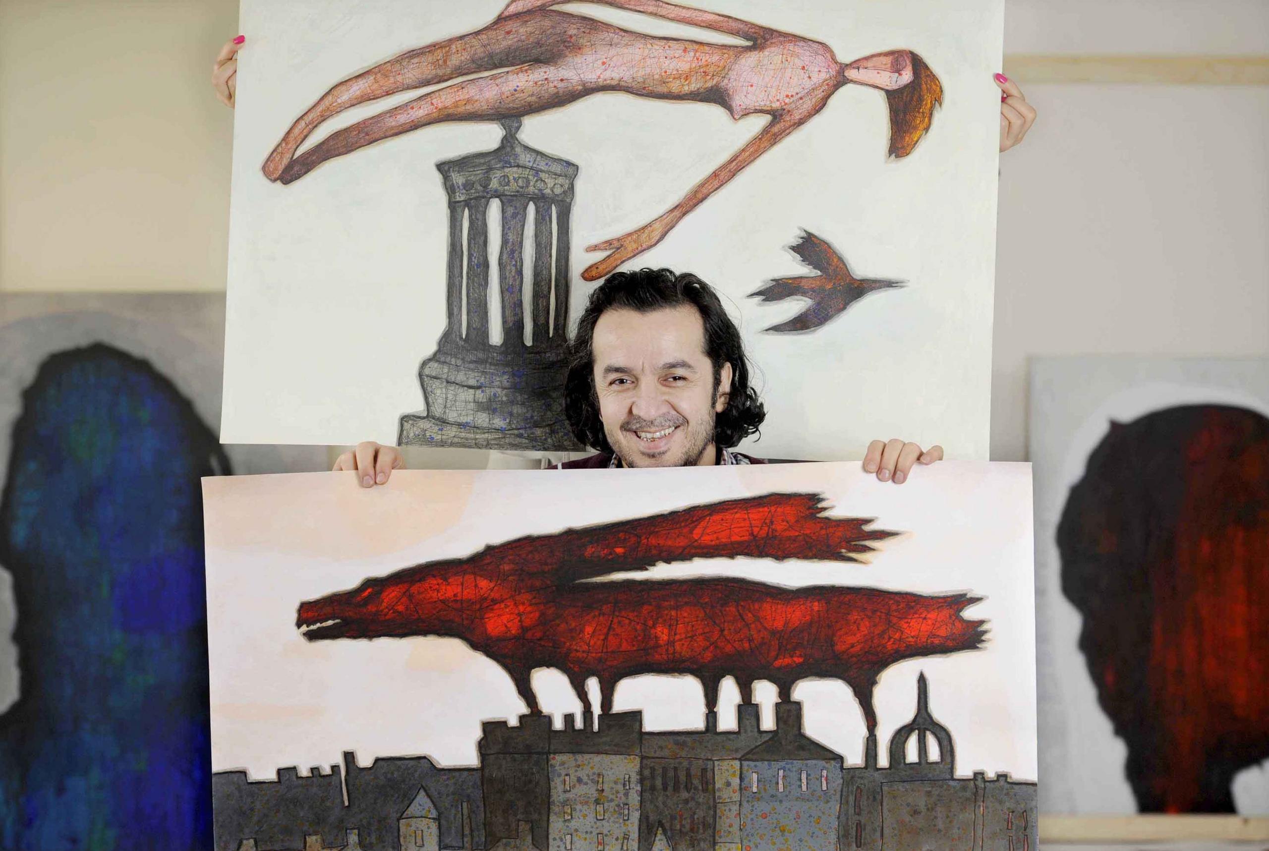 Refugee artist donates 'thank you' paintings to Leith School of Art ...