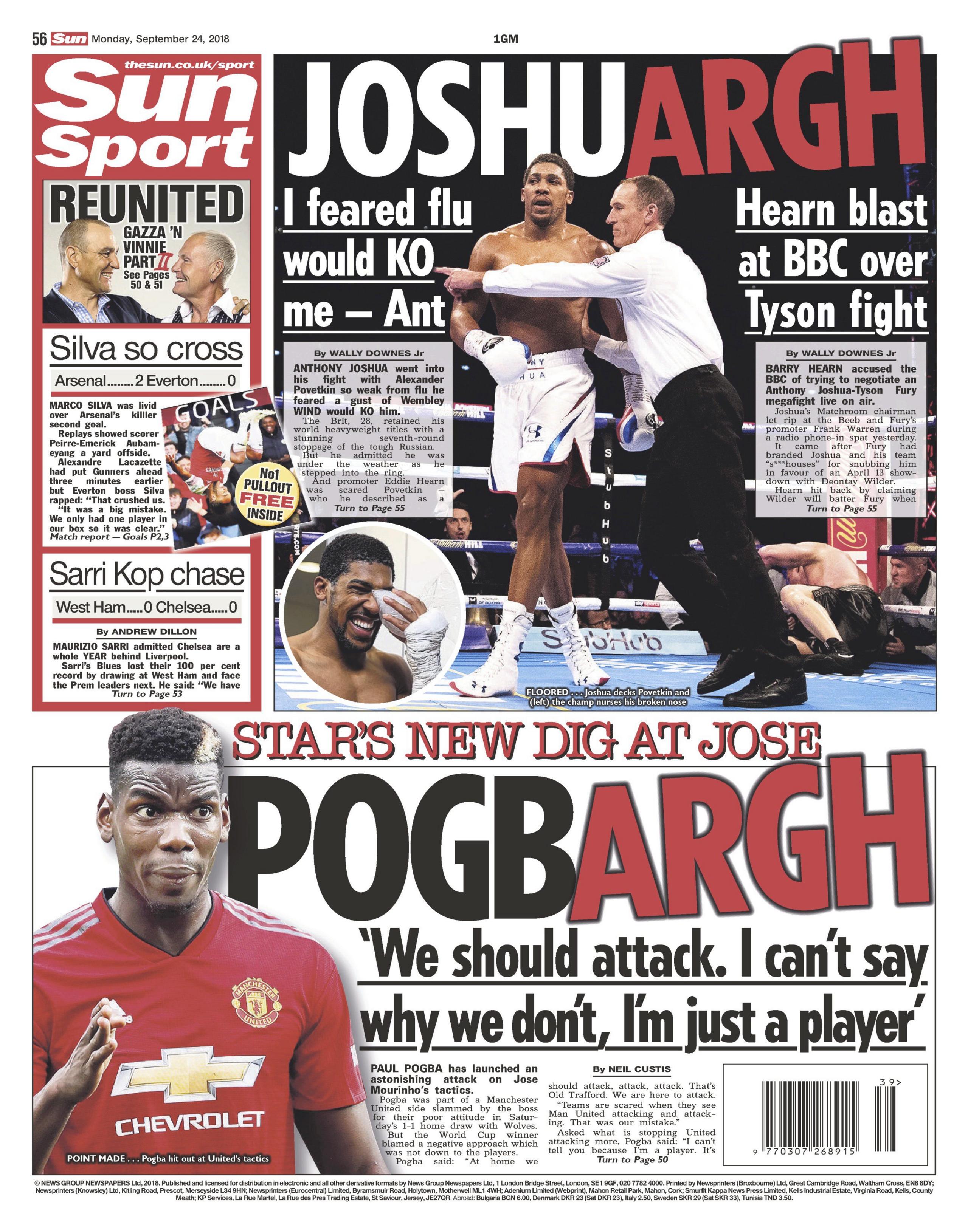 Monday's back pages - BBC Sport