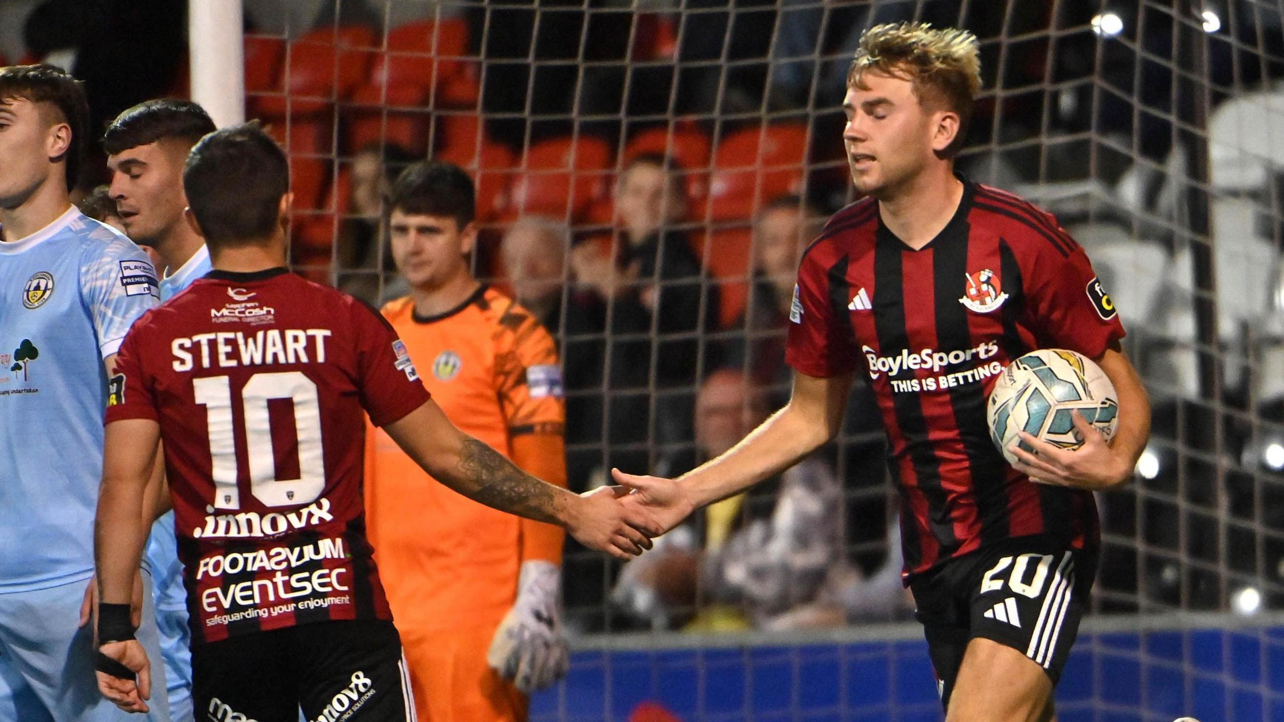 County Antrim Shield: Reds and Glens win shootouts as holders Larne ...