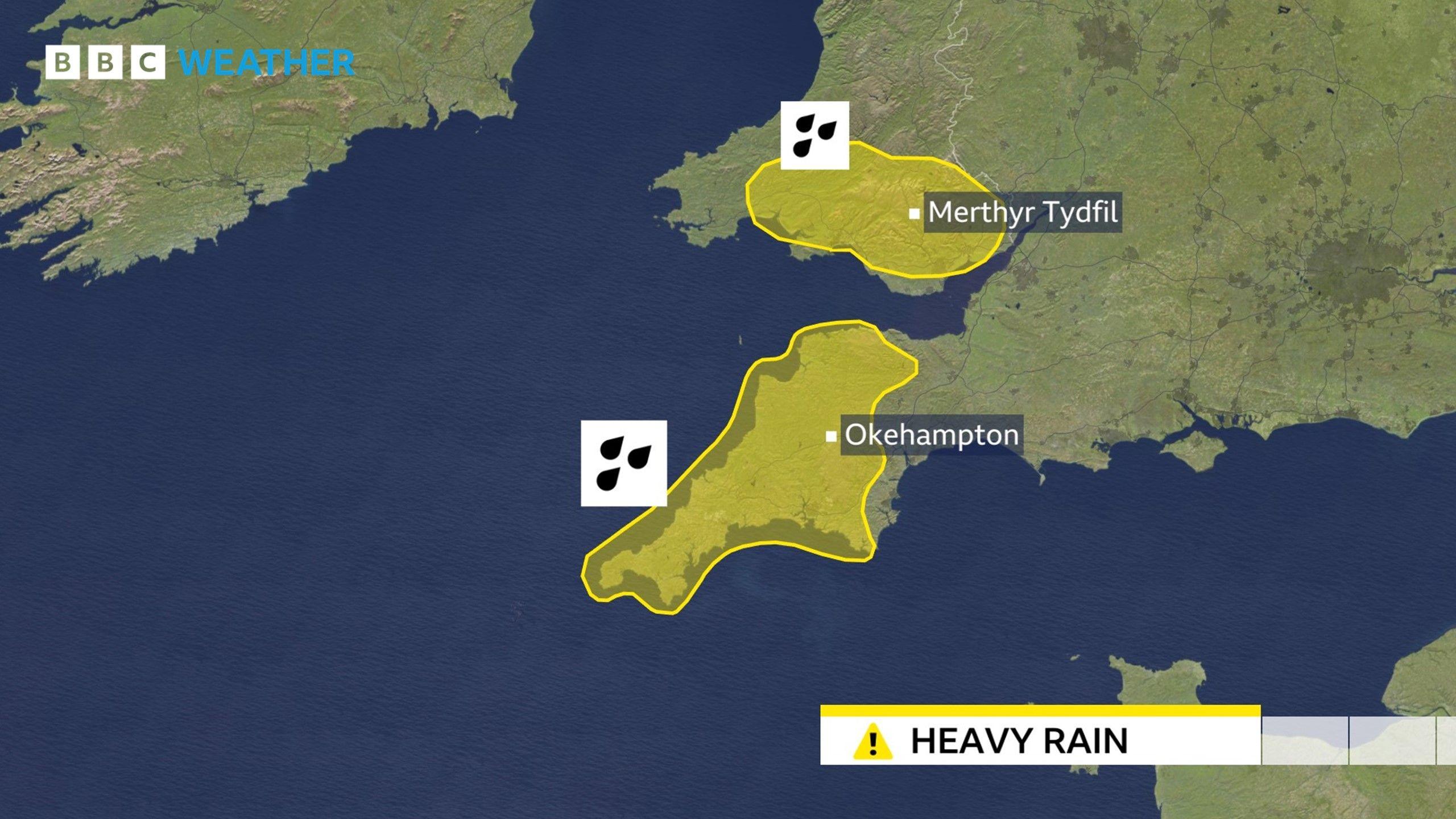 Met Office issues yellow warnings for rain and wind amid flood threat ...