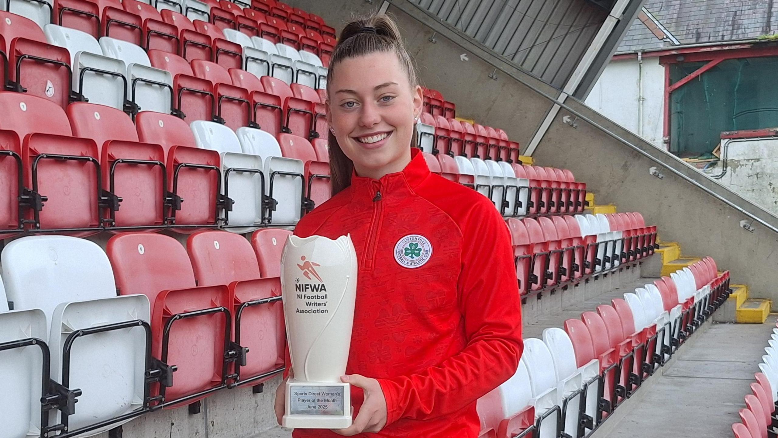 Cliftonville: Naomi McLaighlin 'buzzing' to be named NIFWA's player of ...