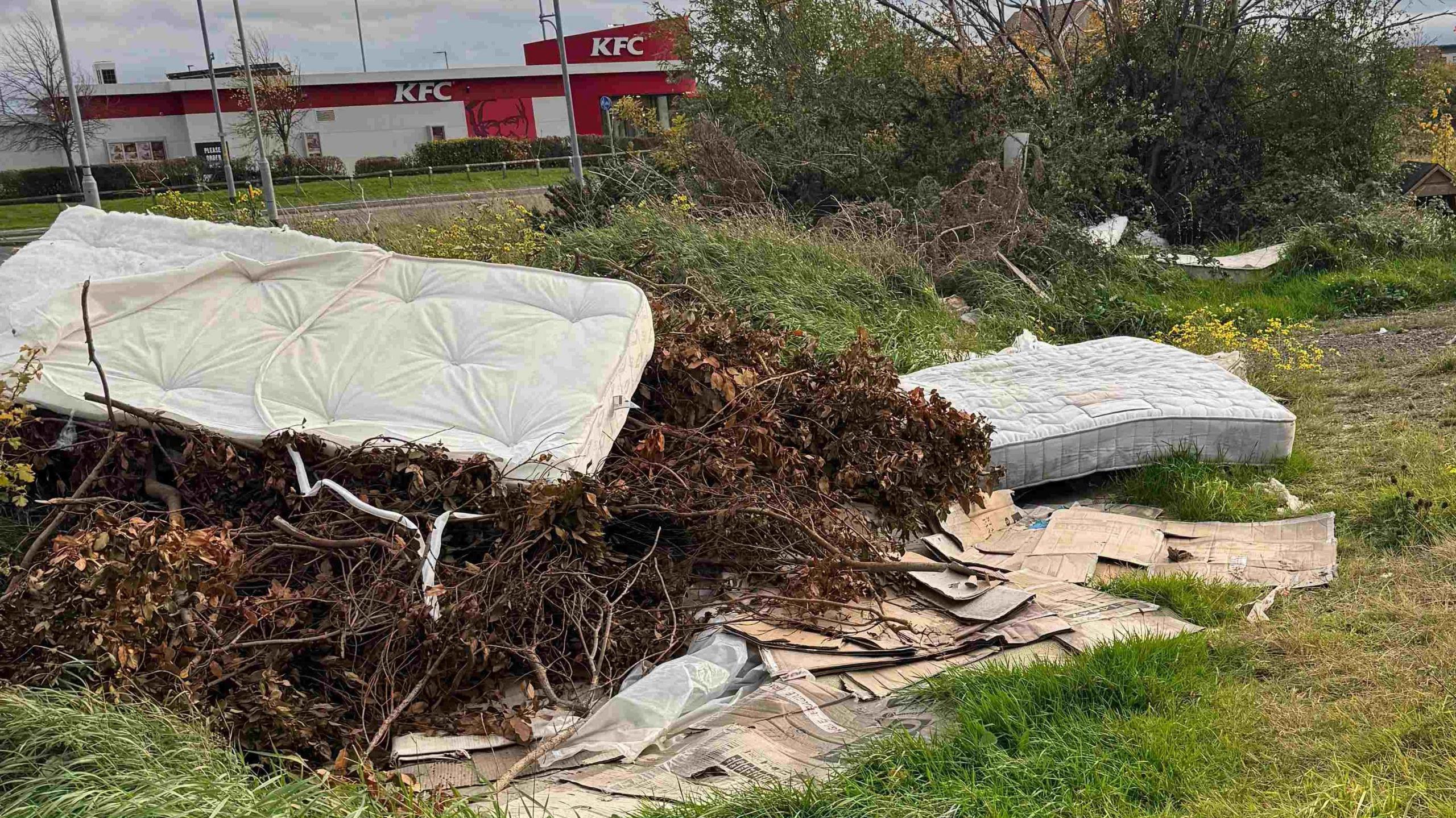 Piles of litter building up near Middlesbrough's Riverside Stadium ...
