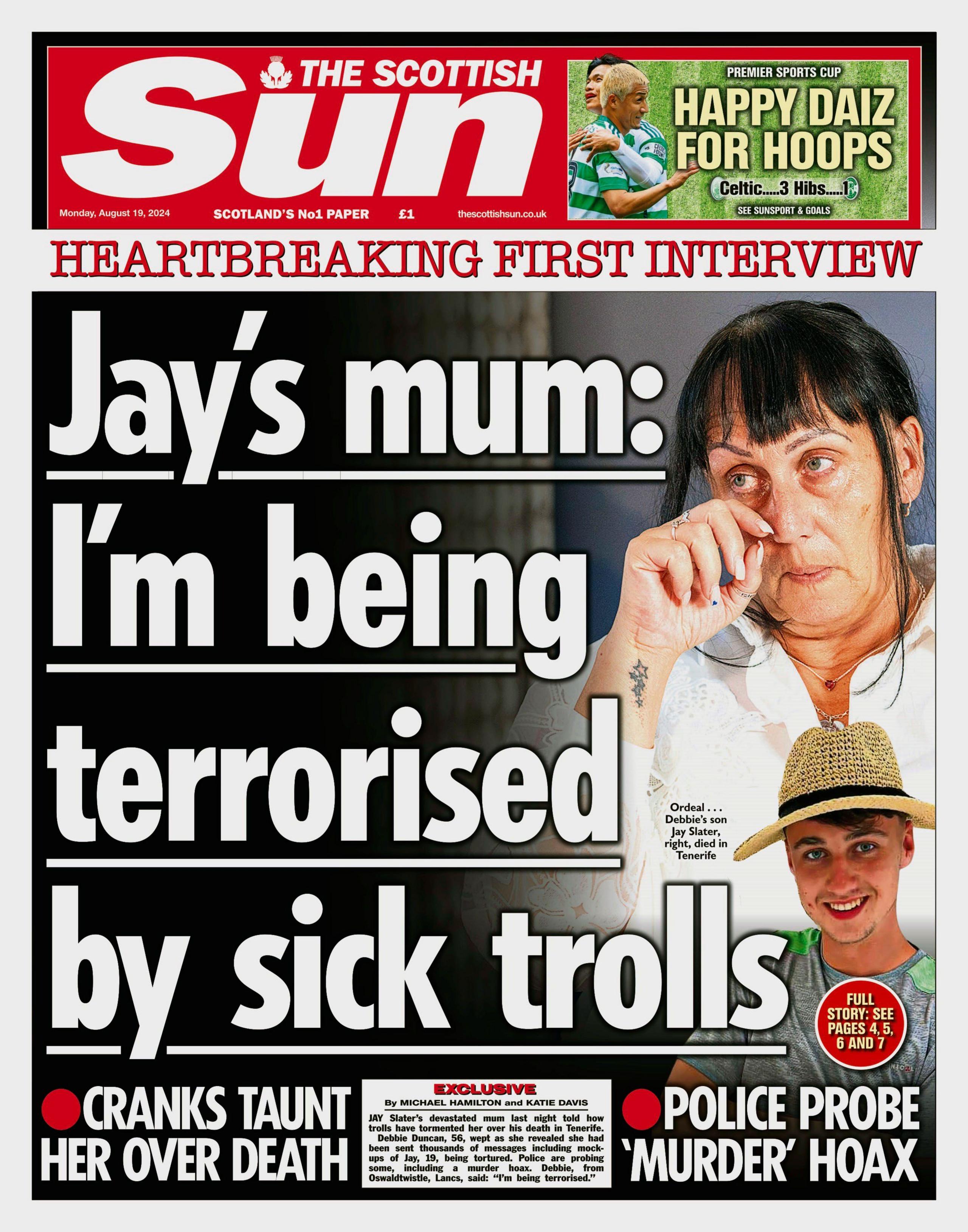 Scotland's papers: FM faces Israel backlash and Jay's mum targeted by ...
