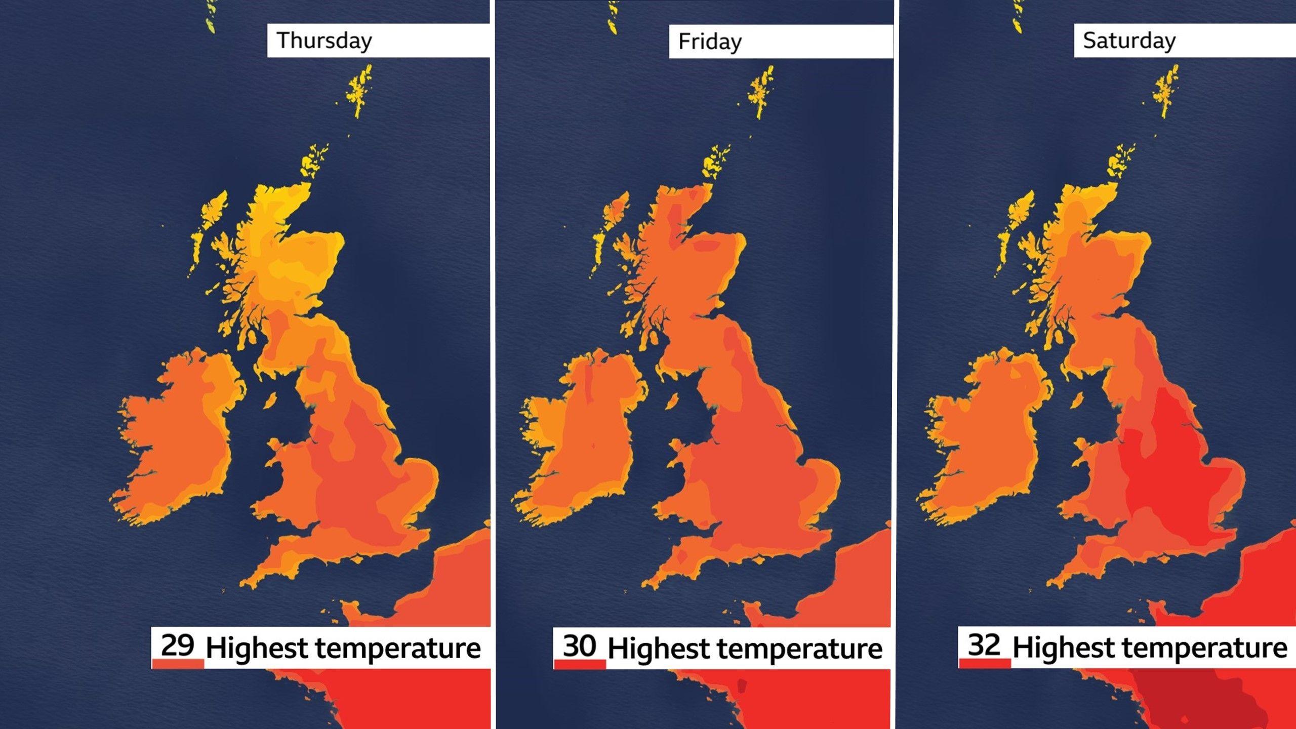 Temperatures to surge above 30C as first heatwave of 2025 likely - BBC ...