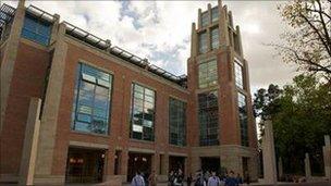 Queen's library wins top award for "sustainable" design - BBC News