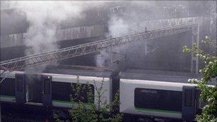 Train toilet fire death woman is named - BBC News