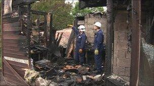 Charing sports pavilion destroyed by fire - BBC News