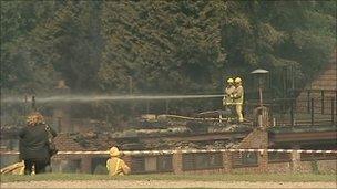 Fire at Tilgate Forest Golf Centre club house investigated - BBC News