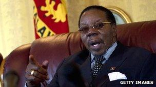 File picture of Malawian President Bingu wa Mutharika from 18 July 2011