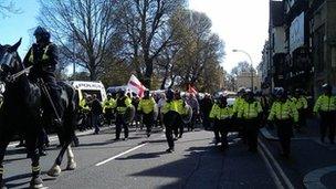 Changed route agreed for Brighton March for England - BBC News