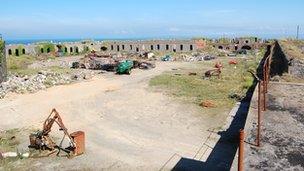 Training at Alderney's Fort Albert to use live bullets - BBC News