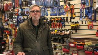 Two Ronnies: Norfolk shop pays tribute to fork handles sketch - BBC News