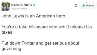 John Lewis: Trump slammed for attack on rights icon - BBC News