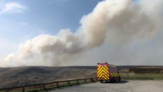 Marsden Moor fire 'started by barbecue' - BBC News