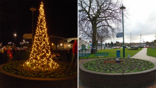 Christmas trees: Vandalised, criticised and uniting communities - BBC News